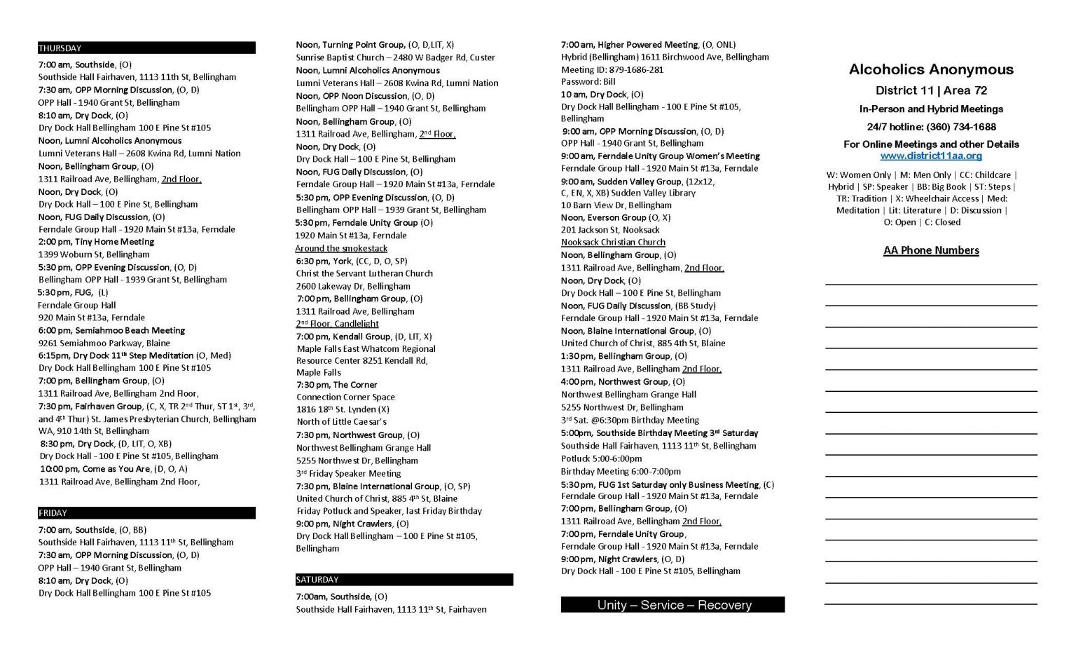 NW Washington Meeting Schedules – Skagit County WA Alcoholics Anonymous